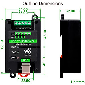 USB to RS485/422 Converter Onboard FT232RL and SP485EEN Chip, Industrial Isolated Adapter with Multiple Protection, Up To 1.2km Transmit Distance Linux, Android, WinCE, Win11/10/8.1/8/7/XP, Etc