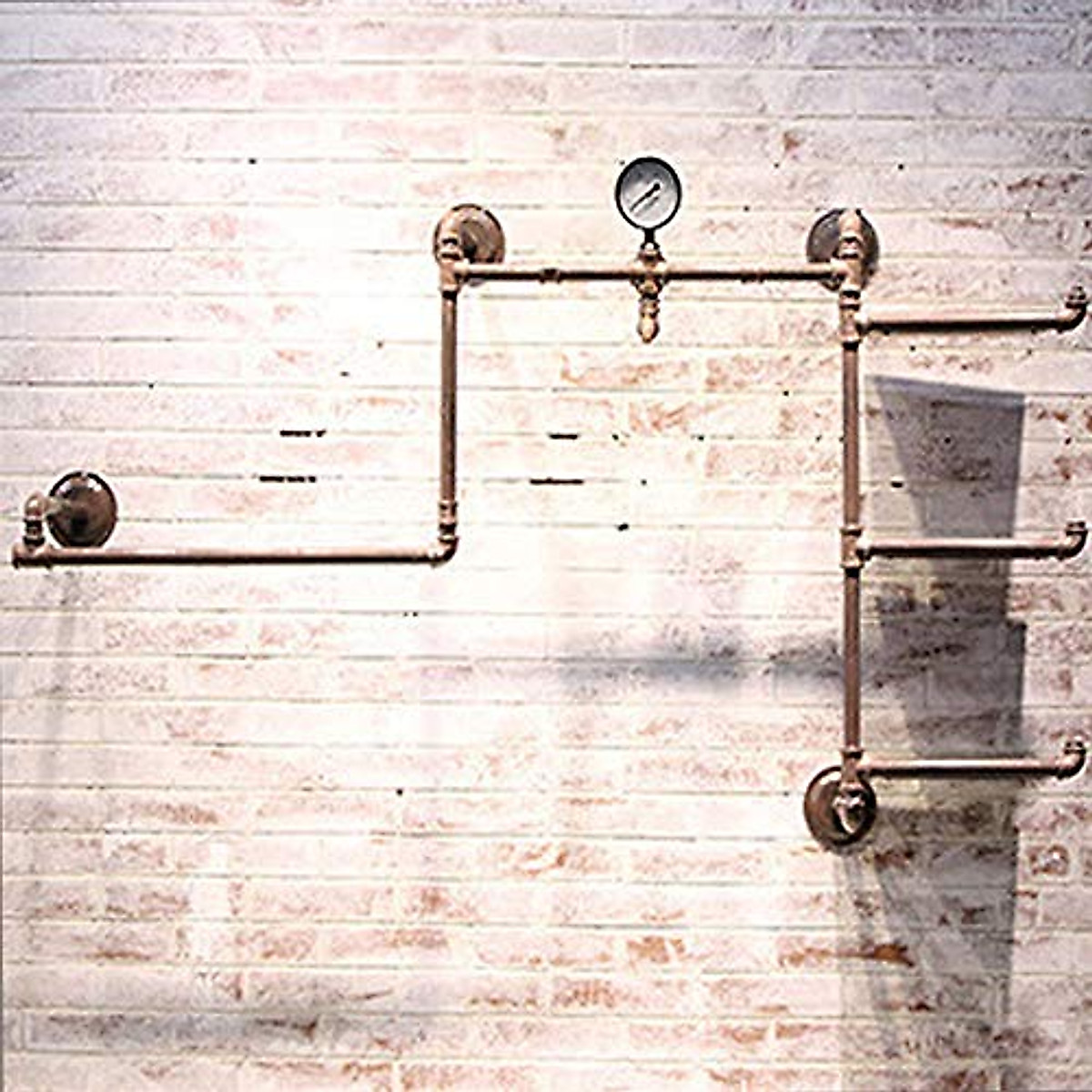 OTUGARE Industrial Vintage Iron Pipe Wall Mounted Clothing Rack Multi-function Garment Store Display Rack Shoes Bag Store Shelves Clothes Hanger（65”）