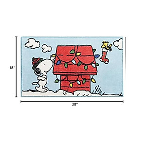 Peanuts Nourison Dog House Accent Rug 18"x30" Washable, Polyester, Non-Skid Back