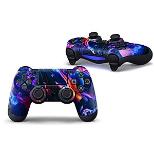 UUShop Vinyl Skin Sticker Protector for Sony PlayStation PS4 Controller Joystick Splatter Lines