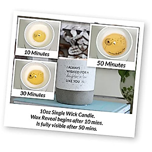 Pavilion - I Always Wished for A Daughter-in-Law Like You - 10-Ounce Surprise Hidden Message Natural Soy Wax Candle Cotton Scented, 1 Count (Pack of 1), 3.5” x 4”