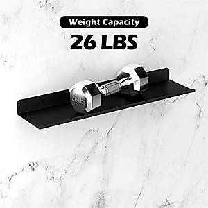 Alonsoo Floating Shelves Metal Wall Mounted Shelf Organizer for Picture Ledge Wall Mounted Shelves for Bathroom, Kitchen Rustic Spice Rack, Black,Stainless Steel