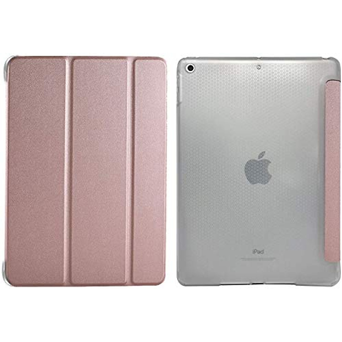 iPad Mini 5 7.9 Inch 2019 [ Mini 5th Gen ] A2133 A2124 A2126 A2125 Smart Trifold Lightweight Soft Silicone Transparent Front & Back Cover - Copper Golden