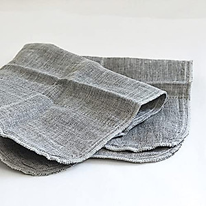 IPPINKA Nawrap Organic Binchotan Face Towel, Naturally Anti-Odor, Gray/Ivory