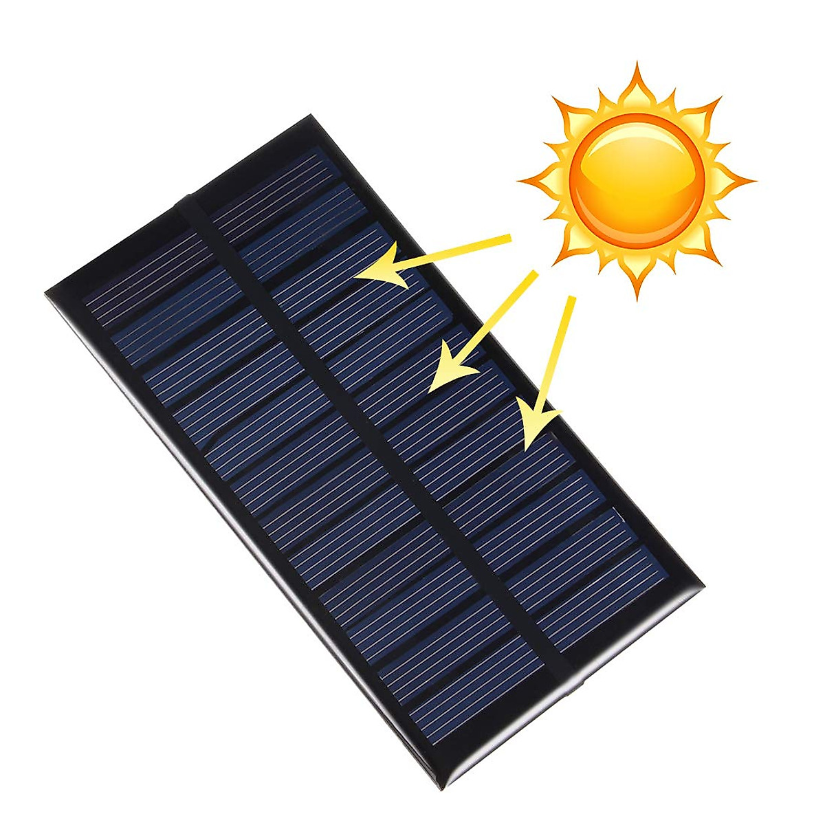 uxcell 5Pcs 1W 6V Small Solar Panel Module DIY Polysilicon for Toys Charger