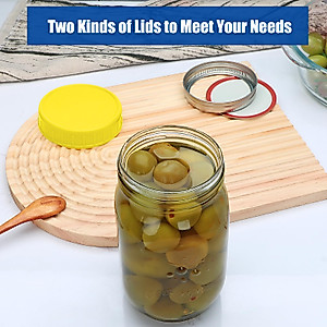 Brajttt Mouth Mason Jars 9 Pack Glass Jars with Lid and Bands,32 oz Large Mason Jars for Food Storage,Pickling,Dry Food,Snacks,Candies,Jam,Honey,Jelly