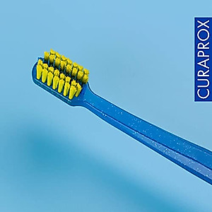 Curaprox CS 5460 Ultra-Soft Orthodontic Toothbrush for Braces with Ultra-Fine Filaments and Compact, Slightly Angled Toothbrush Head for Improved Tooth and Gum Health