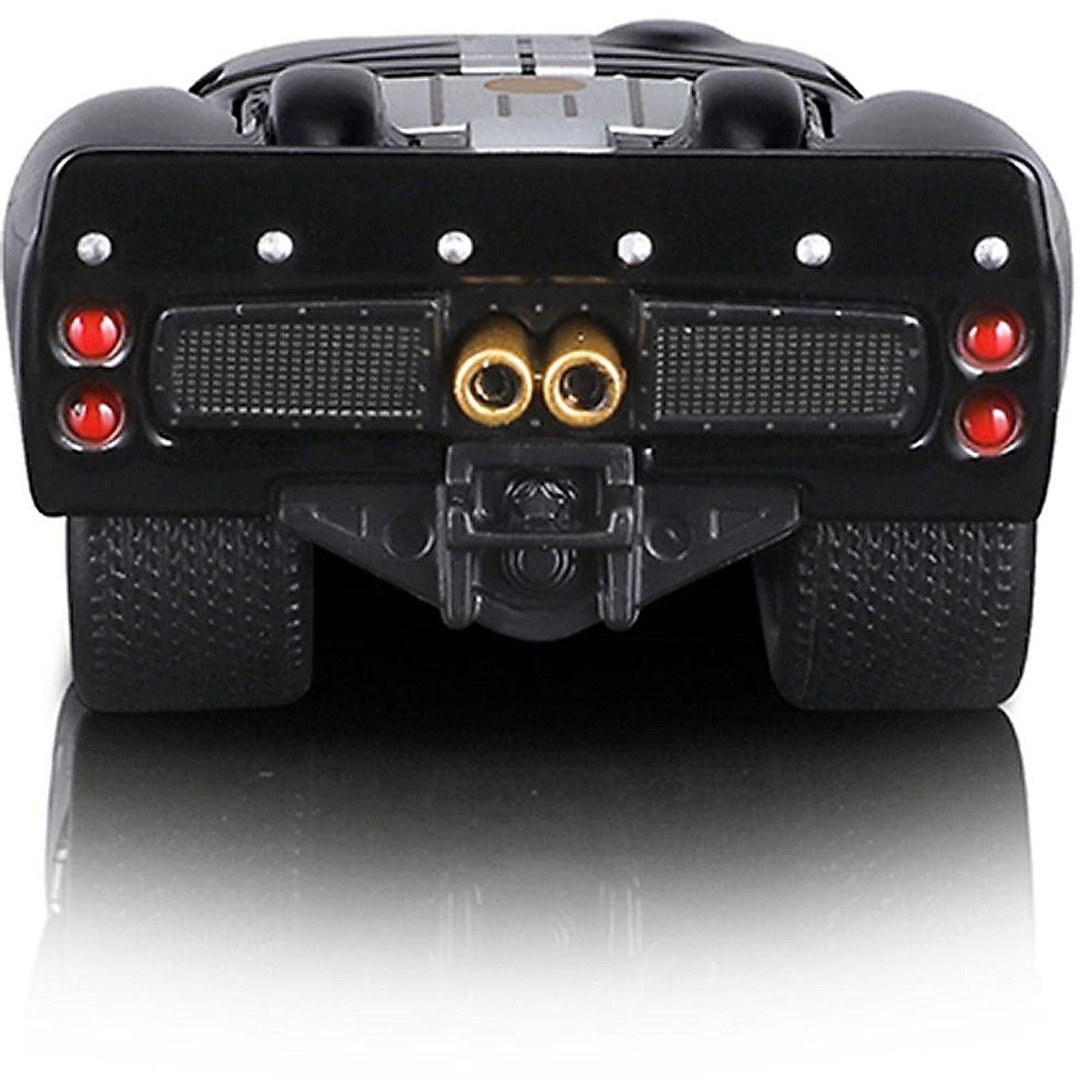 1966 GT40 MKII #2 Black with Silver Stripes and Gold Wheels 1/64 Diecast Model Car by Muscle Machines 15545