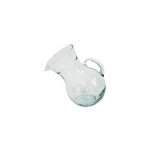 KALALOU Large Glass Tilted Pitcher, One Size, Green