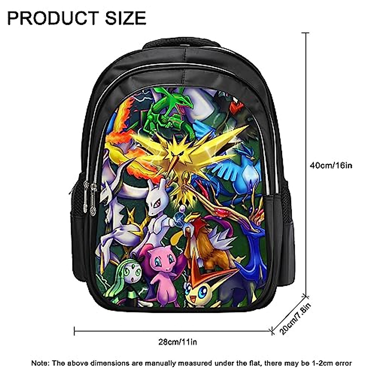 Uante Cartoon Backpack Anime Game Adjustable Waterproof Travel Backpack Sports Casual Daypack Fashion Backpack for Women