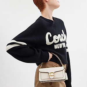 COACH Polished Pebble Leather Tabby Shoulder Bag 20, Chalk