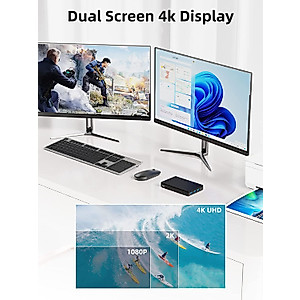 MeLE Fanless Mini PC, Windows 11 Pro Celeron J4125 8GB 256GB,Dual HDMI Micro PC Portable Silent Desktop Computer,Supports Unlocked Bios on Astrophotography Media Office IoT (Quieter2Q/J4125/8GB+256GB)