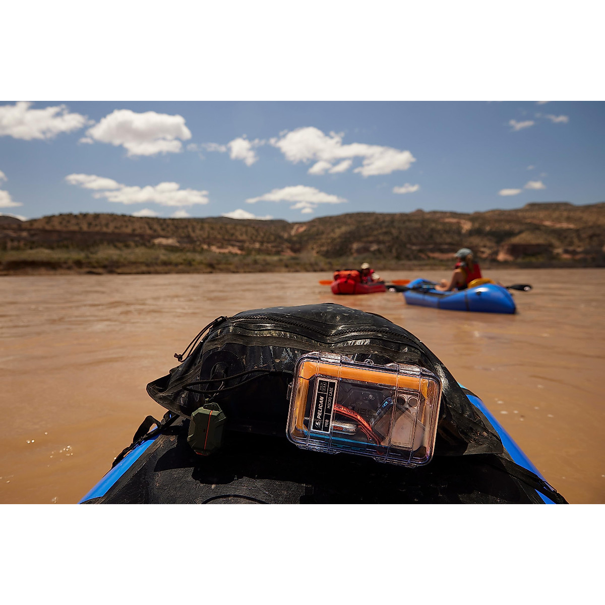 Pelican M60 Micro Case - Waterproof Case (Dry Box, Field Box) for iPhone, GoPro, Camera, Camping, Fishing, Hiking, Kayak, Beach and More (Black/Clear)