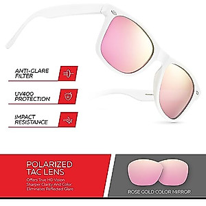 Retro Rewind Polarized Sunglasses for Men and Women - UV Protection Classic Mens Womens Sun Glasses - Cool Vintage 80s Shades