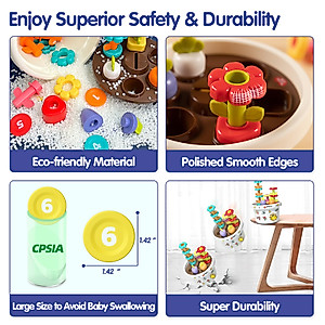 Baby Toys 6 to 12 Months - High Chair Toys with Powerful Suction Cups, Baby Rattles Shaker, Turn, Suction Toys for Baby 0-6-12-18 Months, Gift for Baby Boy & Girl