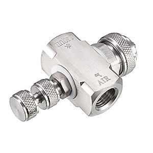 uxcell Air Atomizing Nozzle, 1/4BSPT Misting Low Pressure Siphon Fan-Shape Spray Tip