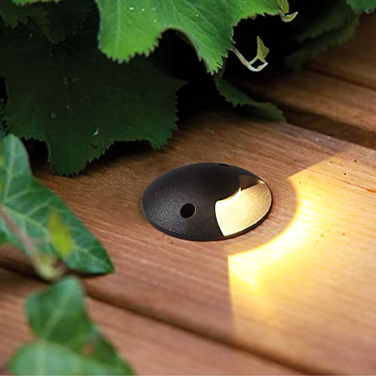 Well Lights Landscape Light Outdoor In Ground Lights Low Voltage LED 2W AC/DC 12V 24V Warm White Waterproof IP67 Aluminium Single Side Lighting for Garden,Yard, Driveway Fence Deck 2Pack