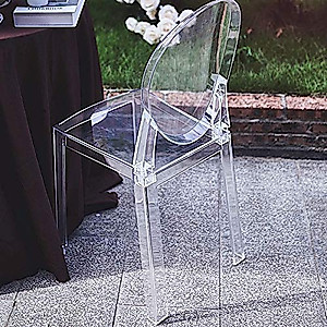 BalsaCircle 36-Inch Tall Clear Plastic Transparent Chair Wedding Party Furniture Reception Dinner Catering Ceremony Home Decorations
