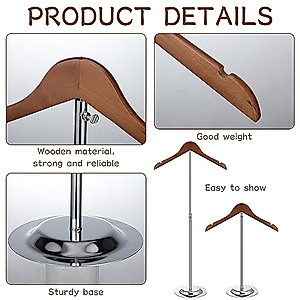 Barydat Adjustable Adult T Shirt Display Flexible Shoulder Stand Portable T Shirt Display Stand for Vendors Metal Clothing Display Rack Garment Hanger for Steaming Clothes Holder, 16 x 28 Inch(1 Pcs)