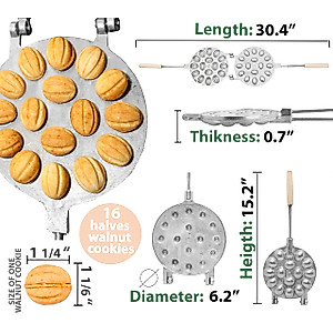 Walnut Cookie Mold Maker 16 - Walnut Cookie Maker - Oreshki Mold Maker - Орешница - Oreshki Maker - Oreshki Cookie mold - Walnut Cookie Form - Oreshnitsa Maker - Walnut Cookie Molds - Walnut Maker