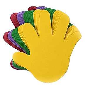 Foam Handprint Cut Outs Hand Cutouts Hand Decoration Bulletin Board Cut Outs Hand Prints Classroom Decor Hand Decorations Cutouts for Classroom Decoration 6" Medium Large Die Cut Shapes 24 Pcs