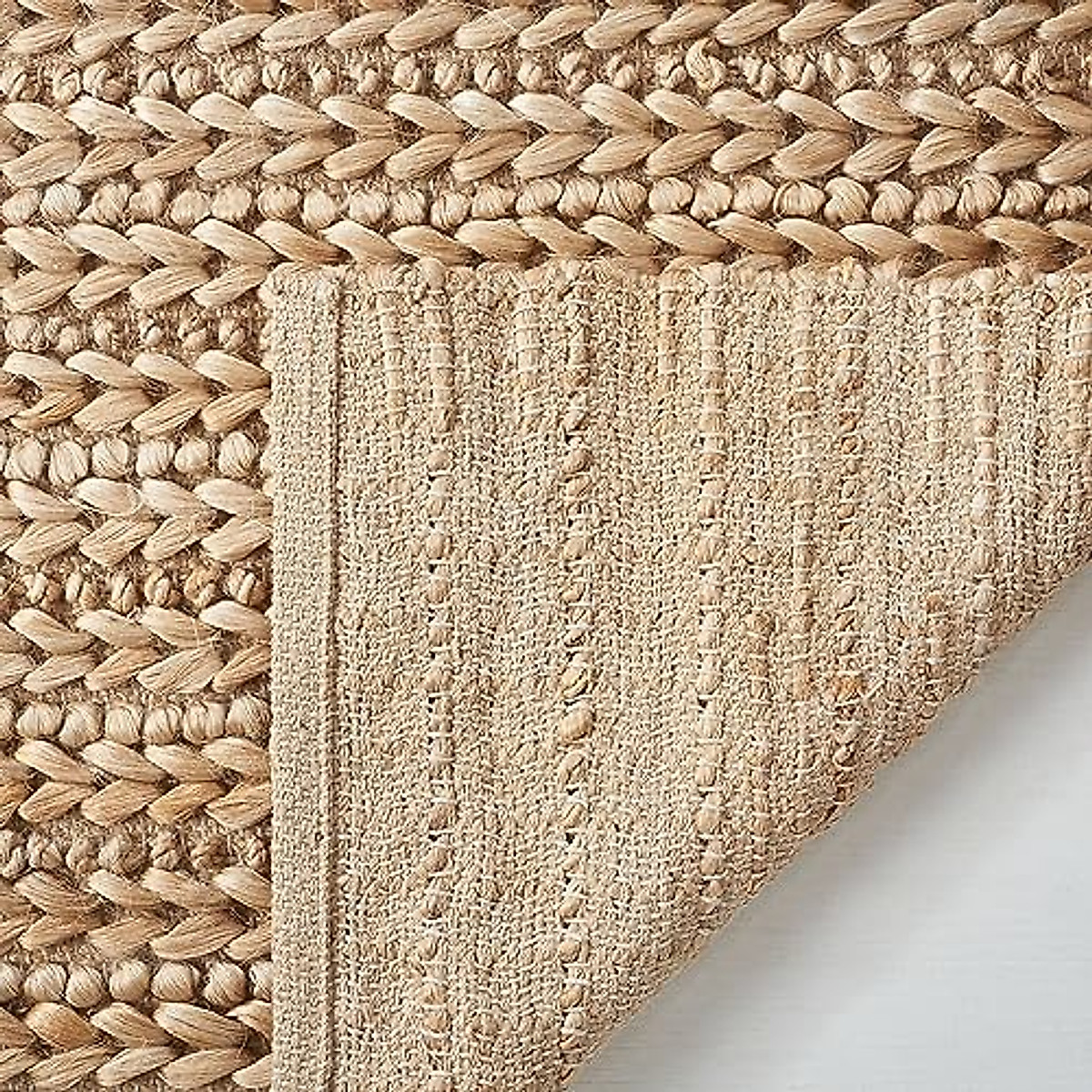 SAFAVIEH Natural Fiber Collection Area Rug - 4' x 6', Natural, Handmade Braided Jute Design, Ideal for The Living Room, Bedroom, Dining Room (NF103A-4)