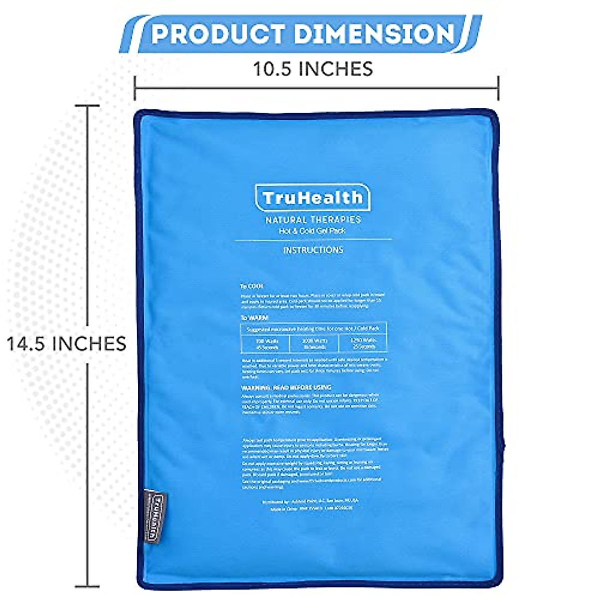 TruHealth Extra Large Ice Pack for Injury (2-Pack) - FSA HSA Approved Hot & Cold Gel Ice Pack - Reusable Ice Packs Pads & Therapy Compress