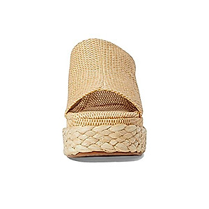 Dolce Vita Women's Elene Wedge Sandal, LT Natural Raffia, 8