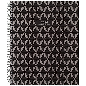 2024-2025 AT-A-GLANCE® Elevation Block-Format 13-Month Weekly/Monthly Planner, 8-1/2" x 11", Black, January 2024 to January 2025, 75950P05