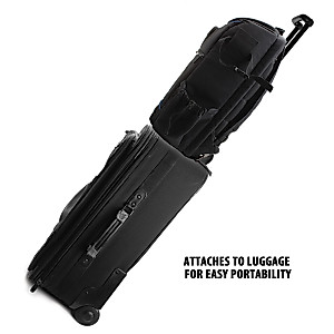 USA Gear Emergency Supplies Backpack Case (Blue) - 15.6 inch Laptop Compartment, Padded Custom Dividers, Bottle Holder, Rain Cover,-Lasting Durability and Extra Pockets - Easy to Carry Long Distances