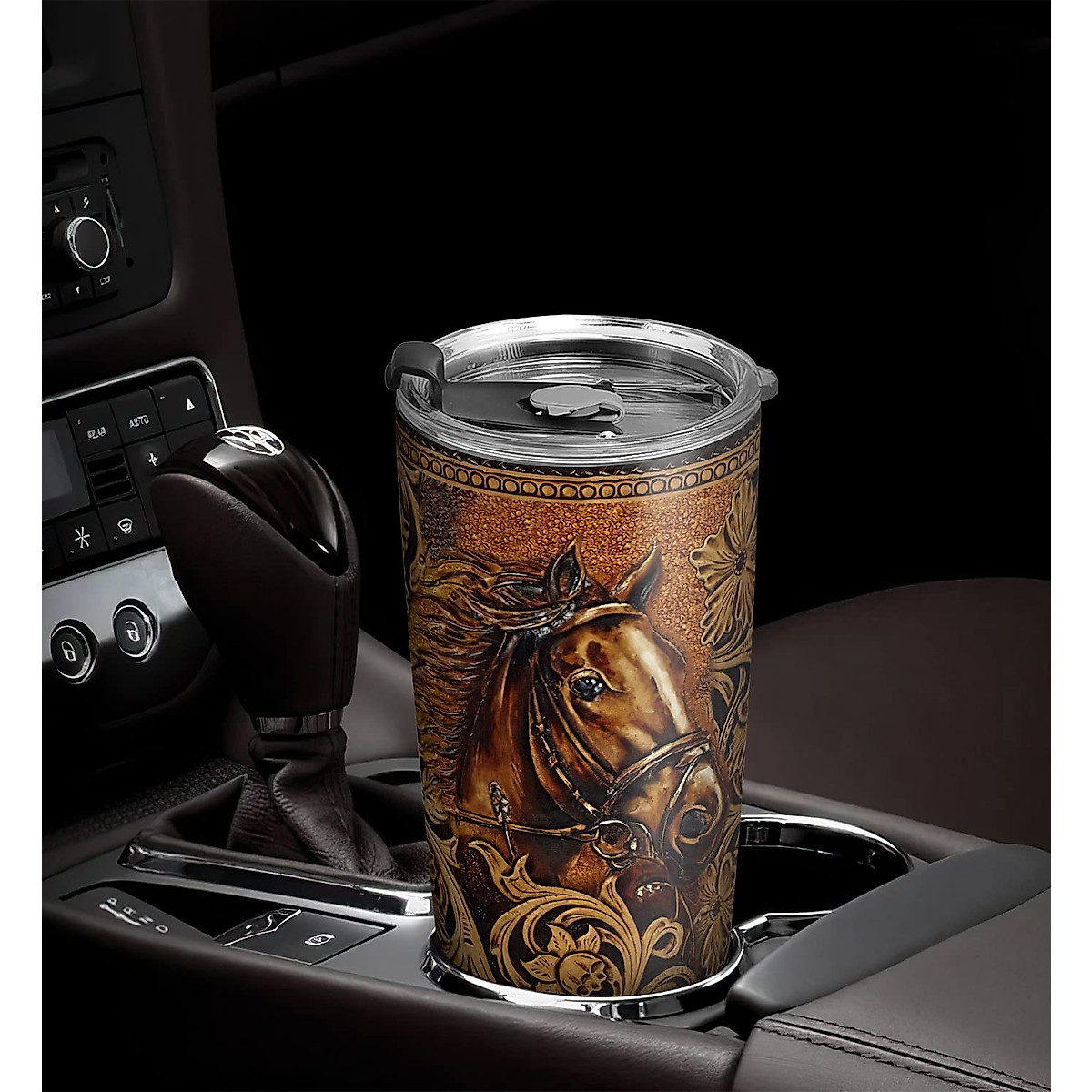 64HYDRO 20oz Horse Gifts for Girls, Women, Men, Country Gifts, Best Gifts for Horse Lovers, Valentines Day Gifts for Him, Her, Equestrian Gifts, Horse Tumbler Cup, Insulated Travel Coffee Mug with Lid