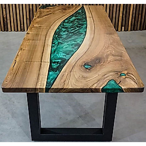 Epoxy Table, Live Edge Wooden Table, Epoxy Resin River Table, Natural Wood,Dining Table, Natural Epoxy Table, Resin Table