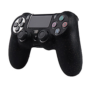 ROTOMOON Glitter Silicone Controller Skins for PS4 with 8 Thumb Grips, Sweat-Proof Anti-Slip Controller Cover Skin Protector Compatible with Playstation 4 Slim/Pro Controller…