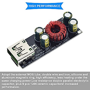DKARDU 6-35V QC4.0 QC3.0 USB Type-C Quick Charge Module Step Down Buck Converter Module for Mobile Phone with 24AWG Wire