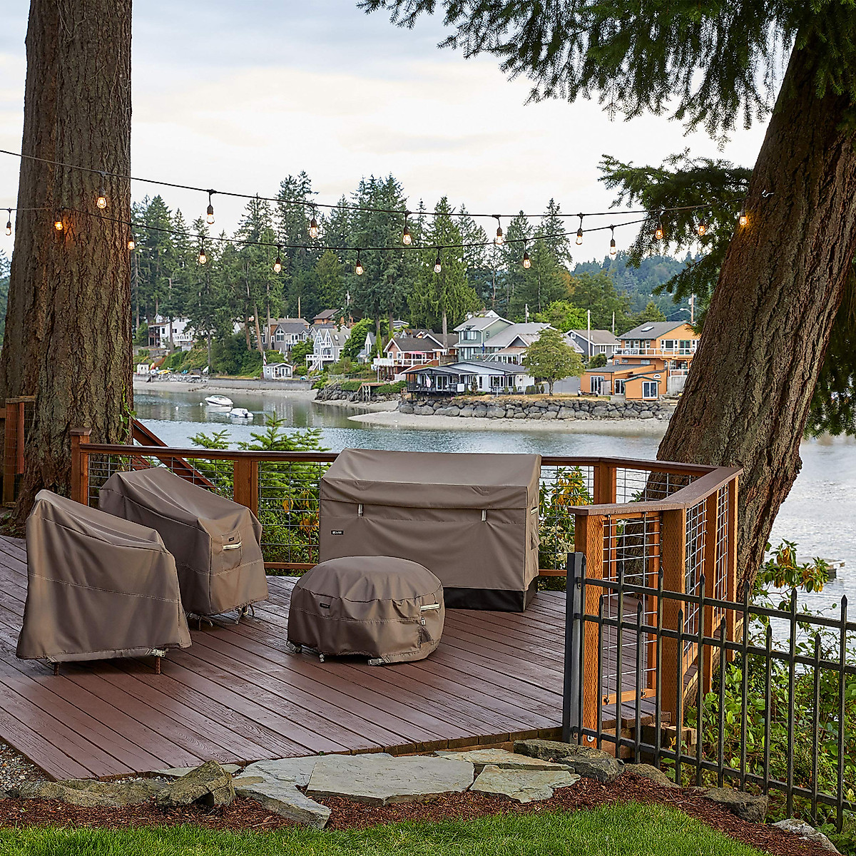 Classic Accessories Ravenna Water-Resistant 85 Gallon Deck Box, outdoor storage box