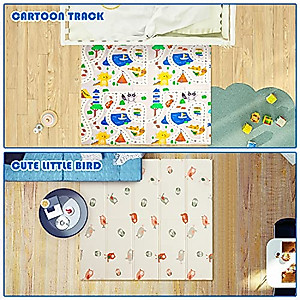71" x 79" Extra Large Foldable Baby Play Mat，Romrol Upgraded Tear Foam Proof Crawling Mat with Travel Bag Suitable for Indoor and Outdoor Use，Waterproof Playmat Suitable for Babies,Toddlers, Infants