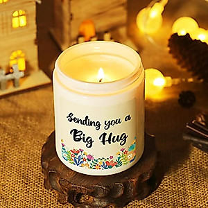 Lavender Scented Candles - Sending You a Big Hug - Birthday Christmas Gift for Women,Friends,her - Inspirational Gifts Thinking You Gifts Friendship Presents for Female Sister Coworker