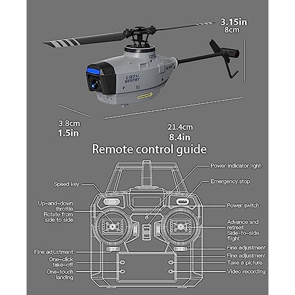 UJIKHSD RC Drone (AI Smart Version) Single Propeller Without Ailerons With 90° Adjust Camera 6-axis Gyro Stabilization 5G Optical Flow RC Airplane Altitude Hold Girls Adults