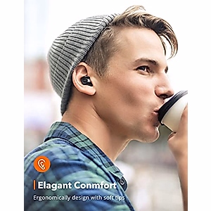 THREEKEY Wireless Bluetooth Earbuds, Wireless Headphones with Led Display, Compatible with Apple & Android, IPX7 Waterproof Stereo Earphones in-Ear Built-in Mic Headset Premium Deep Bass for Sports