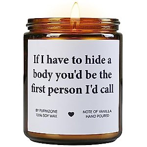 Gifts for Women Best Friends, Birthday Gifts for Her Funny Gifts for Women, Candles Gifts Soy Wax Vanilla Scented Candle