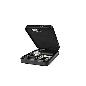 Amazon Basics Portable Security Case Lock Box Safe, Combination Lock, XXL, Black