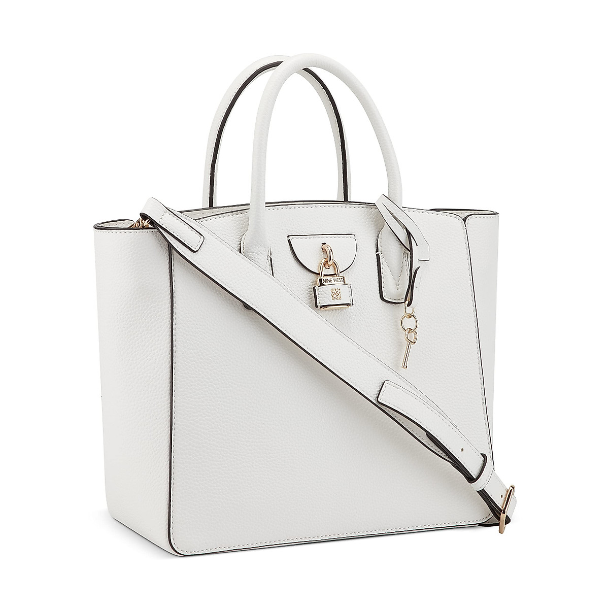 Nine West Shirin Elite Satchel, Optic White