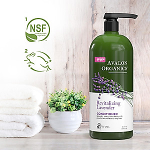 Avalon Organics Revitalizing Lavender Conditioner, For Smooth, Shiny, Touchably Soft Hair For Normal To Dry Hair, 32 Fluid Ounces