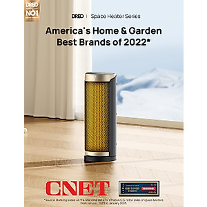 Dreo Space Heaters for Indoor Use, Portable Electric Heater for Bedroom Large Room Office Garage, 1500W Fast PTC Ceramic Heating with Remote, Thermostat, Oscillating, Timer, Multiple Safety Protection