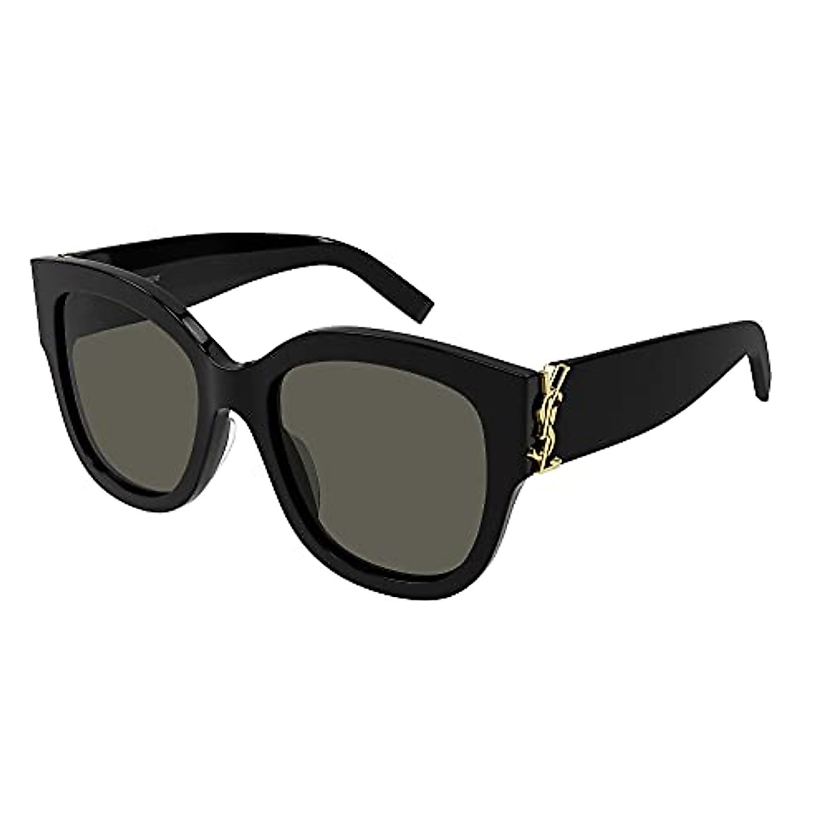 SAINT LAURENT Women's Oversized Cat Eye Sunglasses, Shiny Black, One Size