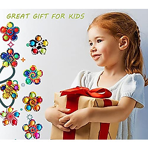 12 Pcs Pop Bubble Fidget Spinners for Party Favors, Hand Fidget Bulk Toys for Classroom Prizes, Christmas Valentine Gifts Goodie Bag Stocking Easter Basket Stuffers for Kids