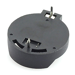 Tegg 10PCS 3V CR2032 CR2025 CR2016 Coin Cell Battery Holder Case Black