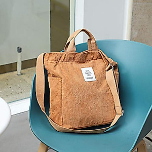 WantGor Large Tote Bag for Woman, Women's Crossbody Shoulder Handbags Big Capacity Shopping Bag (Brown)