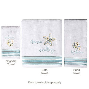 SKL Home by Saturday Knight Ltd. Seaside Blossoms Fingertip Towel, White