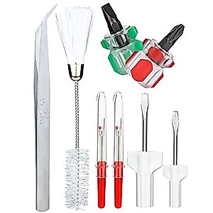 Sewing Machine Cleaning Kit, Mellbree 8pcs Repair Machine Sewing Tools Includes Tweezer Double Headed Lint Brush Different Size Screwdrivers and Seam Rippers to Boost Machine Sewing Performance